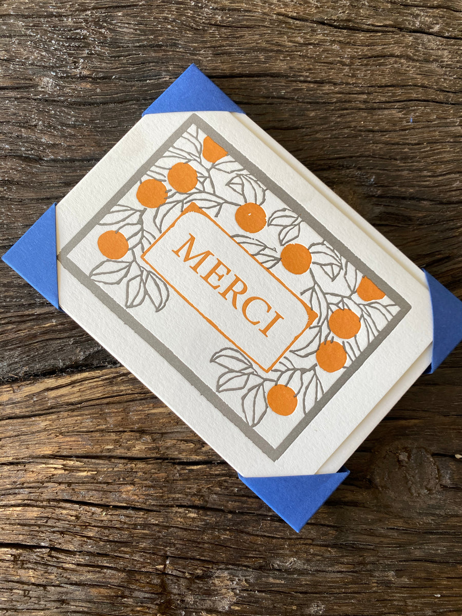 Archivist Merci Orange Cards - Pack Of 5 – No. 3 – Lenham, Kent, United ...